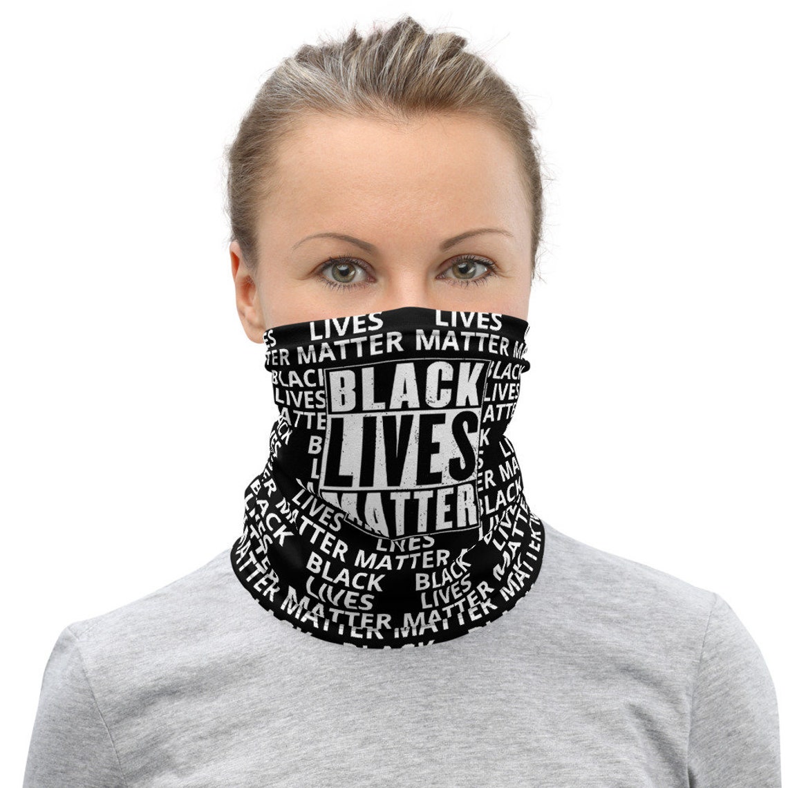 Black Lives Matter Washable Face Mask Neck Gaiter | Background Pattern ...