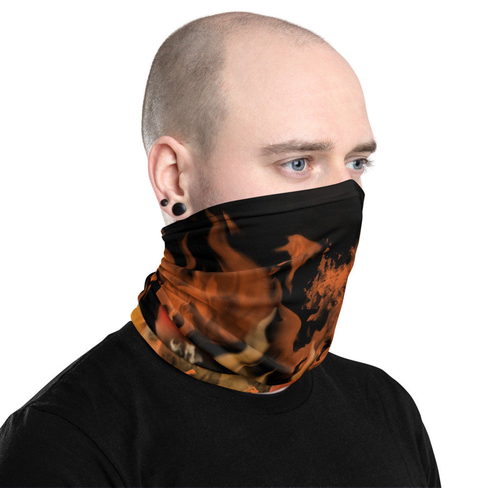 Fire Flames Washable Face Mask Neck Gaiter Fireman Hotrod - Etsy