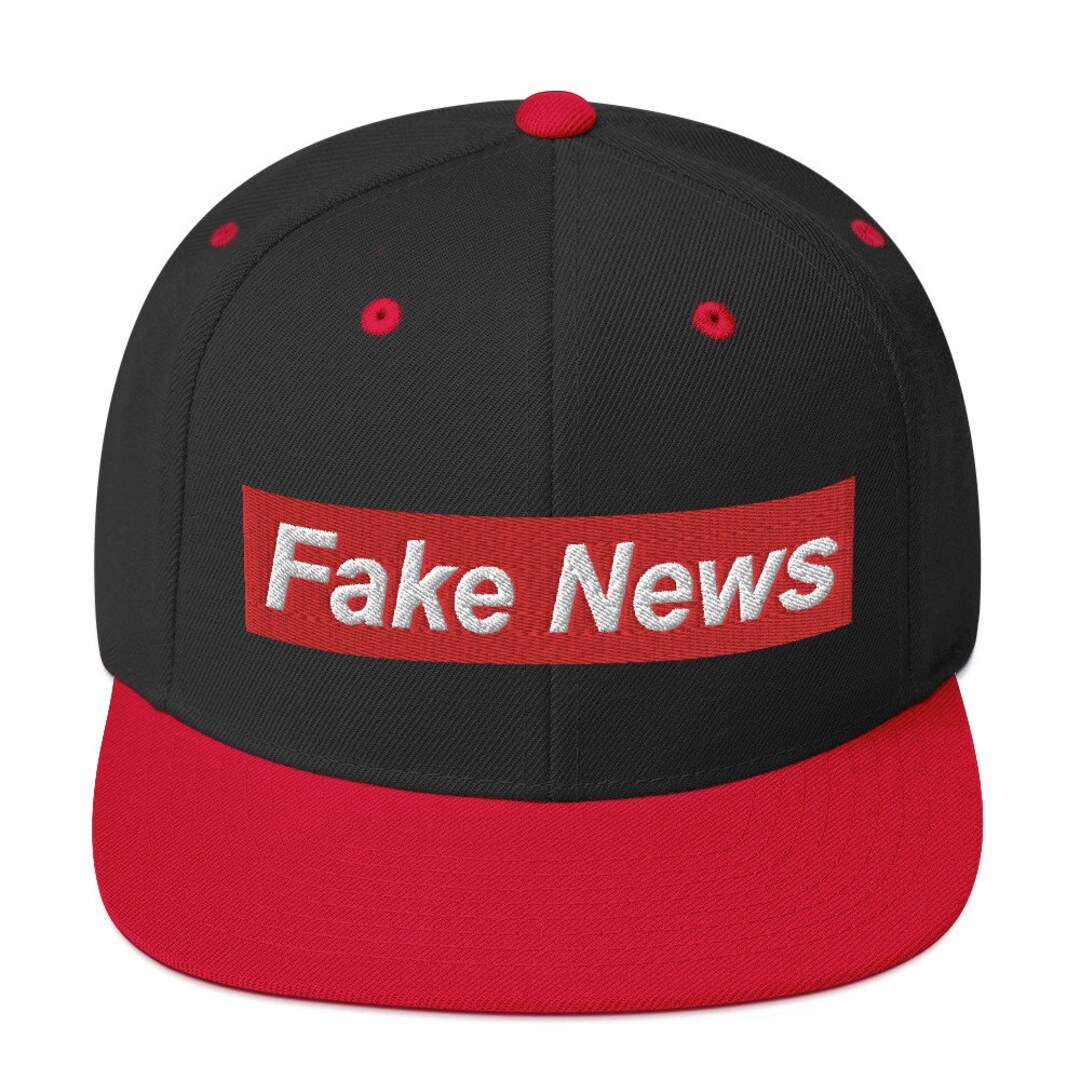Fake News Embroidered Snapback Hat - Etsy