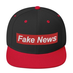 Fake News Embroidered Snapback Hat - Etsy
