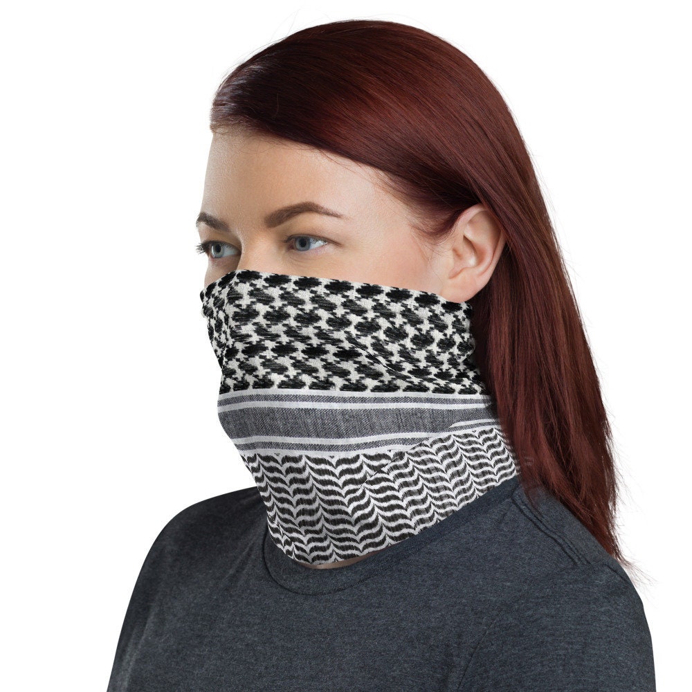 Keffiyeh Palestinian Washable Face Mask Neck Gaiter | Arab Scarf ...