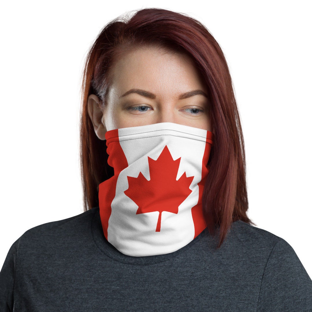 Flag of Canada Washable Face Mask Neck Gaiter | Canadian Maple Leaf - Etsy