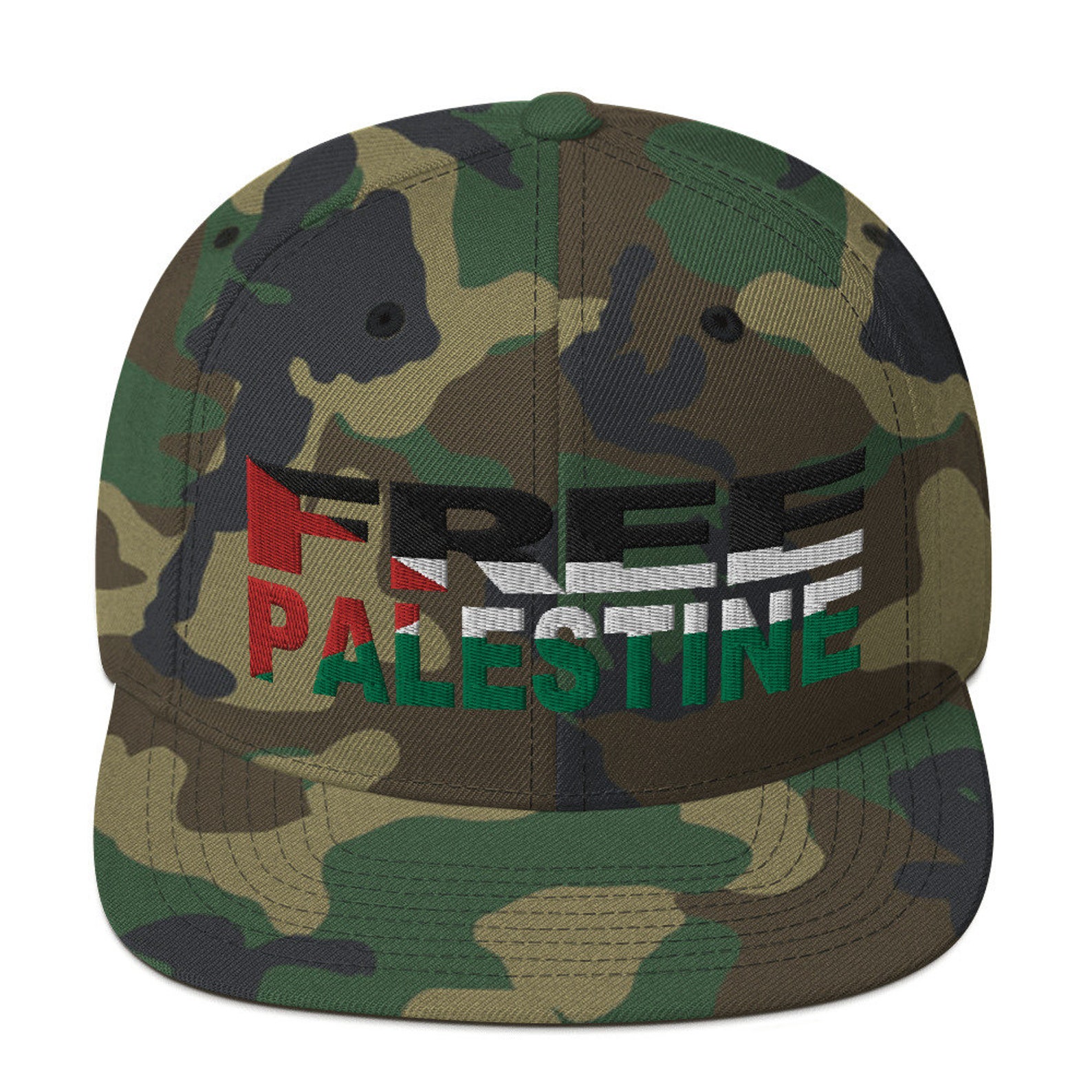 Free Palestine Embroidered Snapback Hat Palestinian Flag - Etsy