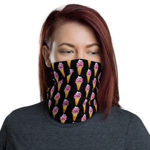 Ice Cream Cone Washable Face Mask Neck Gaiter - Etsy