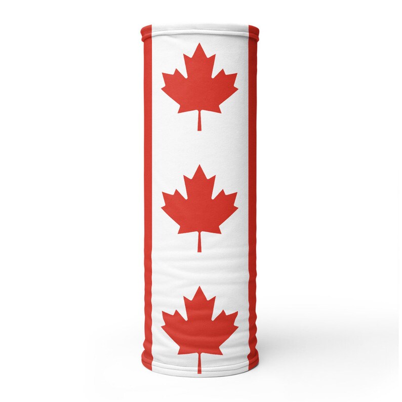Flag of Canada Washable Face Mask Neck Gaiter | Canadian Maple Leaf - Etsy