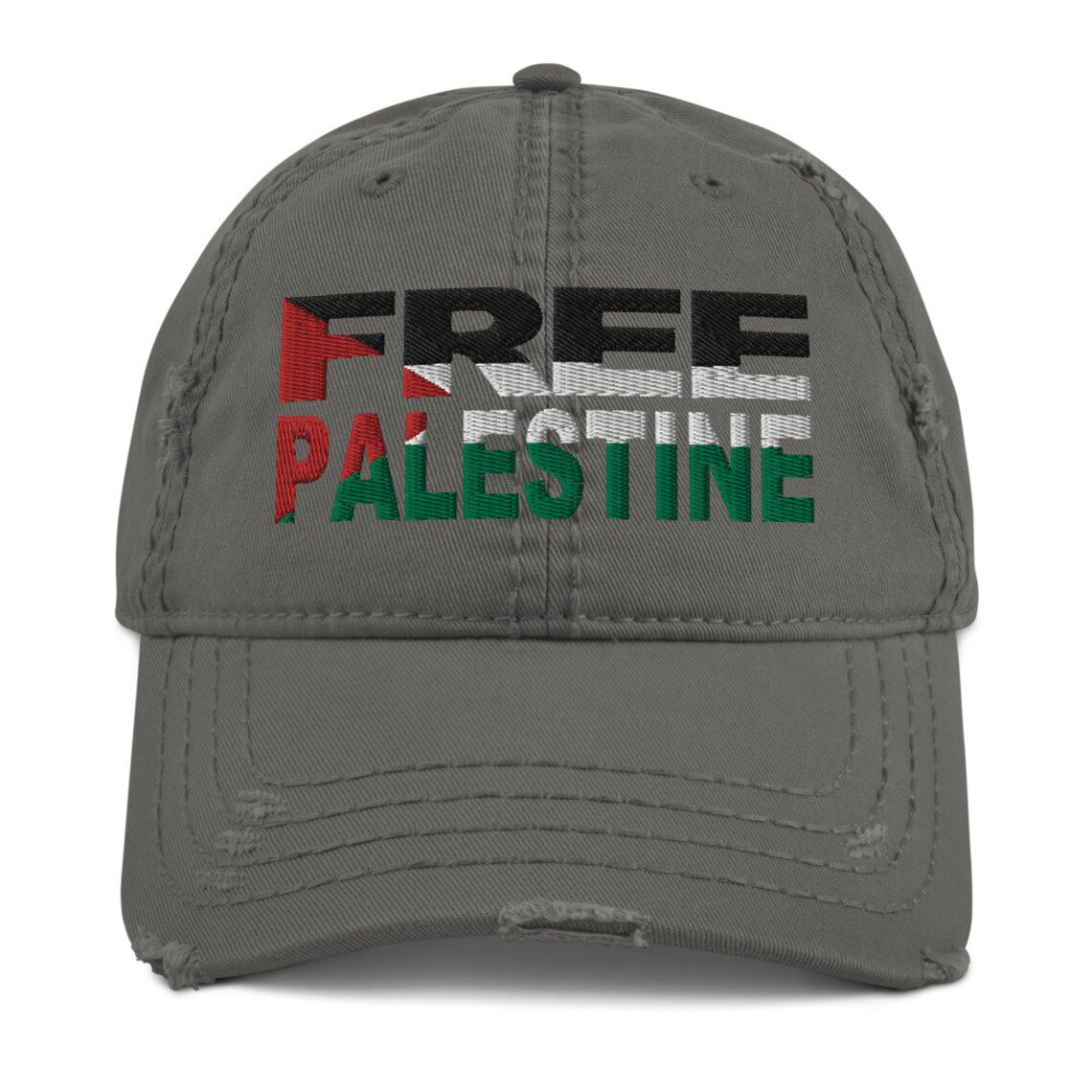 Free Palestine Embroidered Distressed Dad Hat Palestinian | Etsy