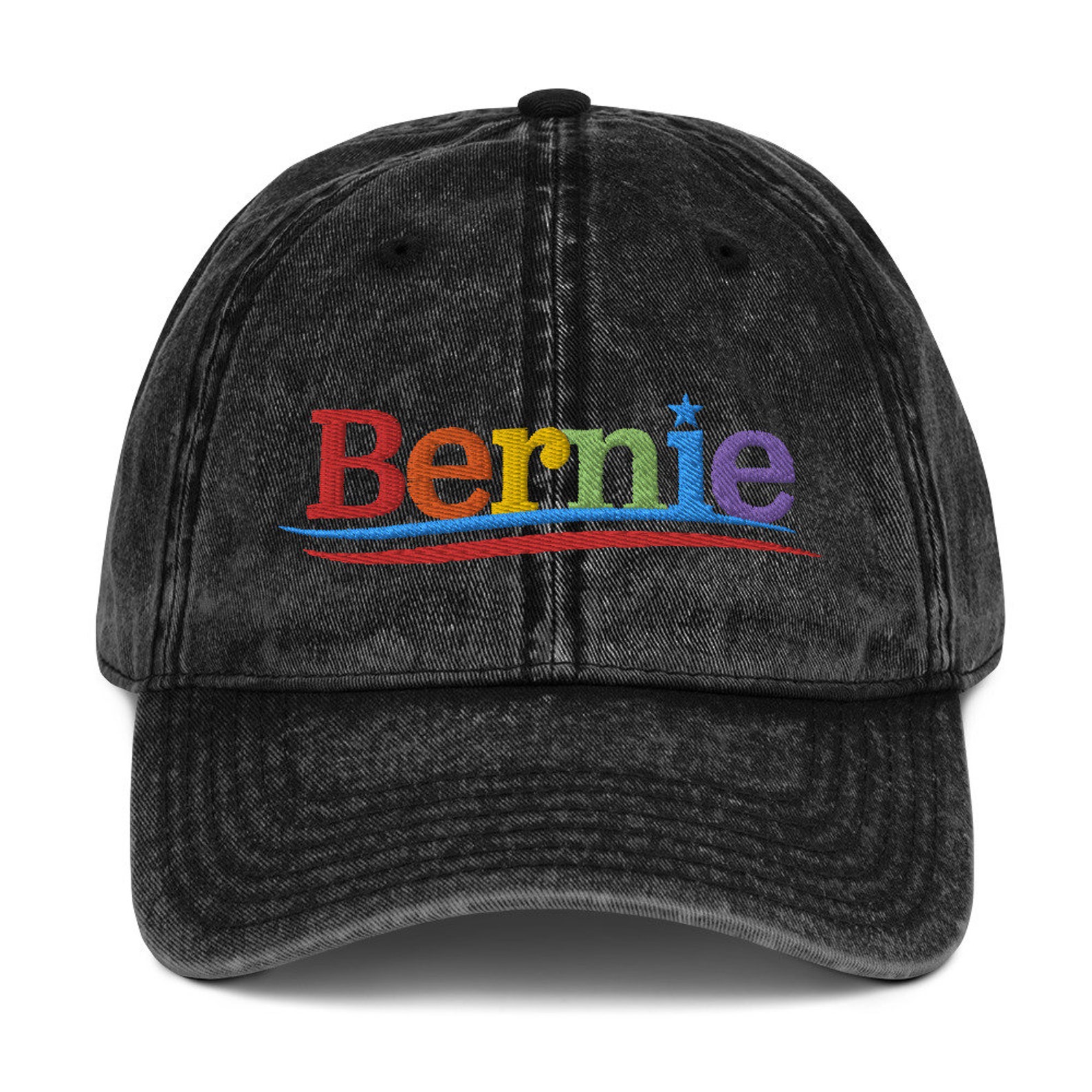 Bernie Gay Pride Rainbow Embroidered Vintage Cotton Twill Cap - Etsy