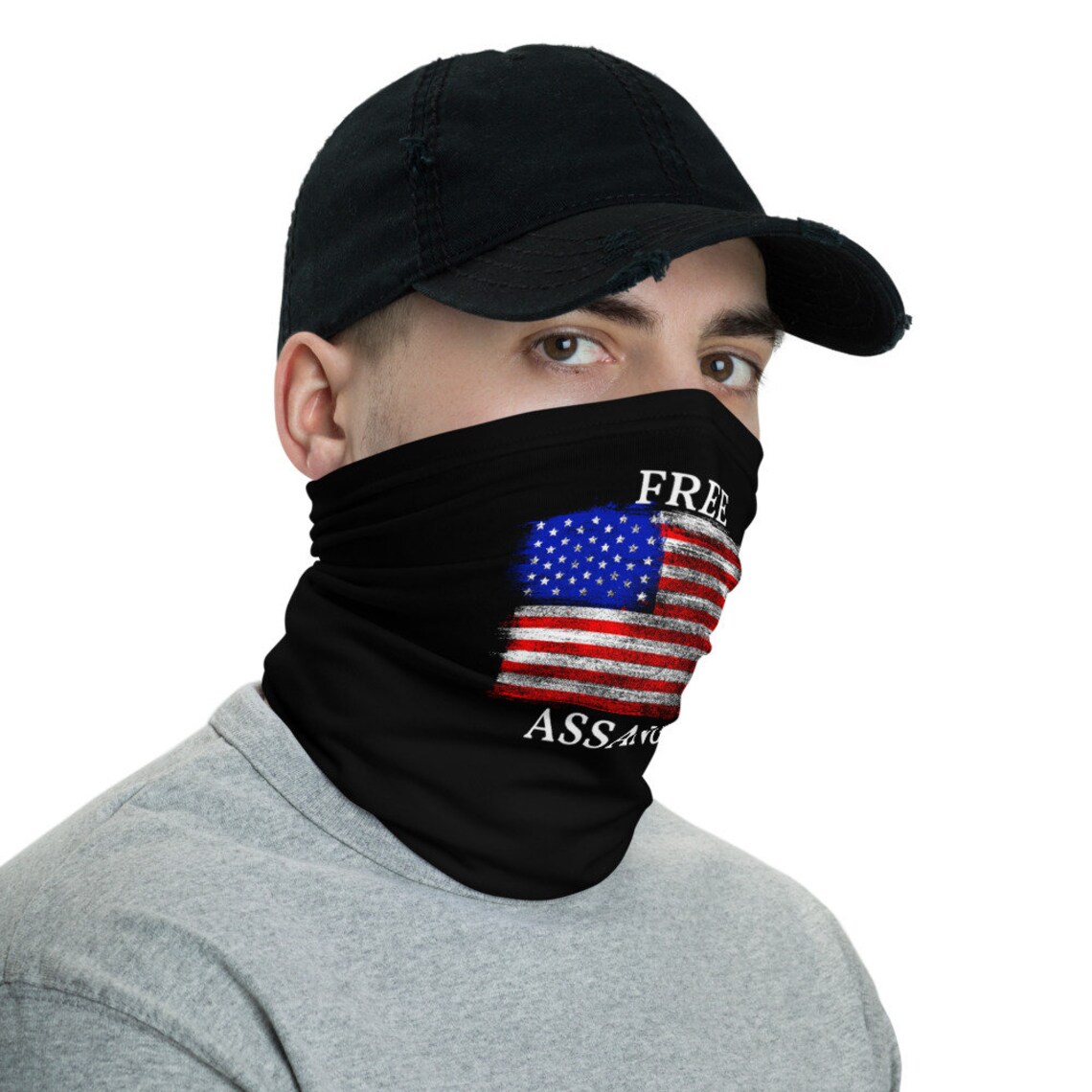 Free Assange American Flag Washable Face Mask Neck Gaiter | Freedom of ...