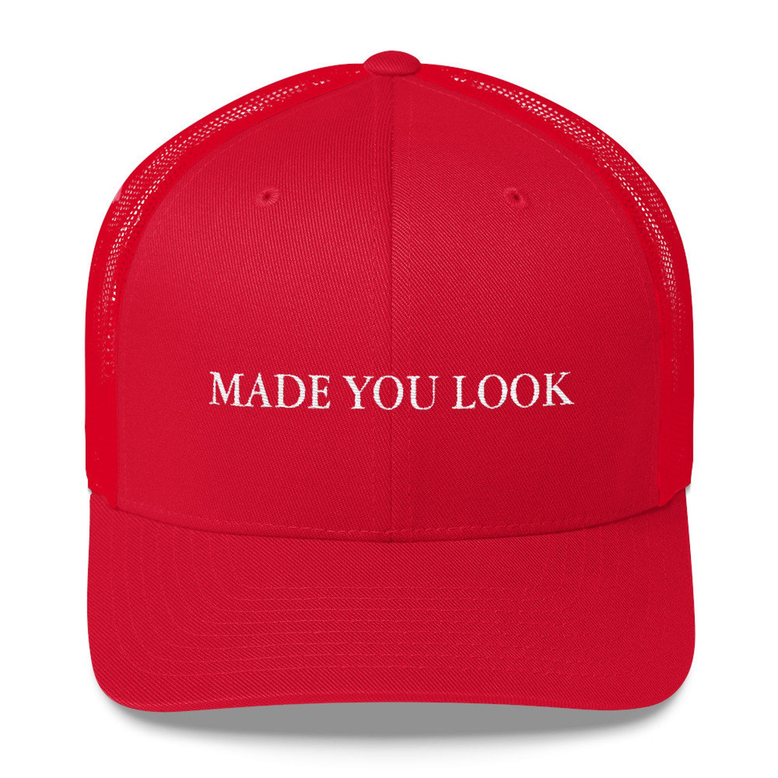 Made You Look Embroidered Hat Trucker Cap Funny Hat Maga - Etsy