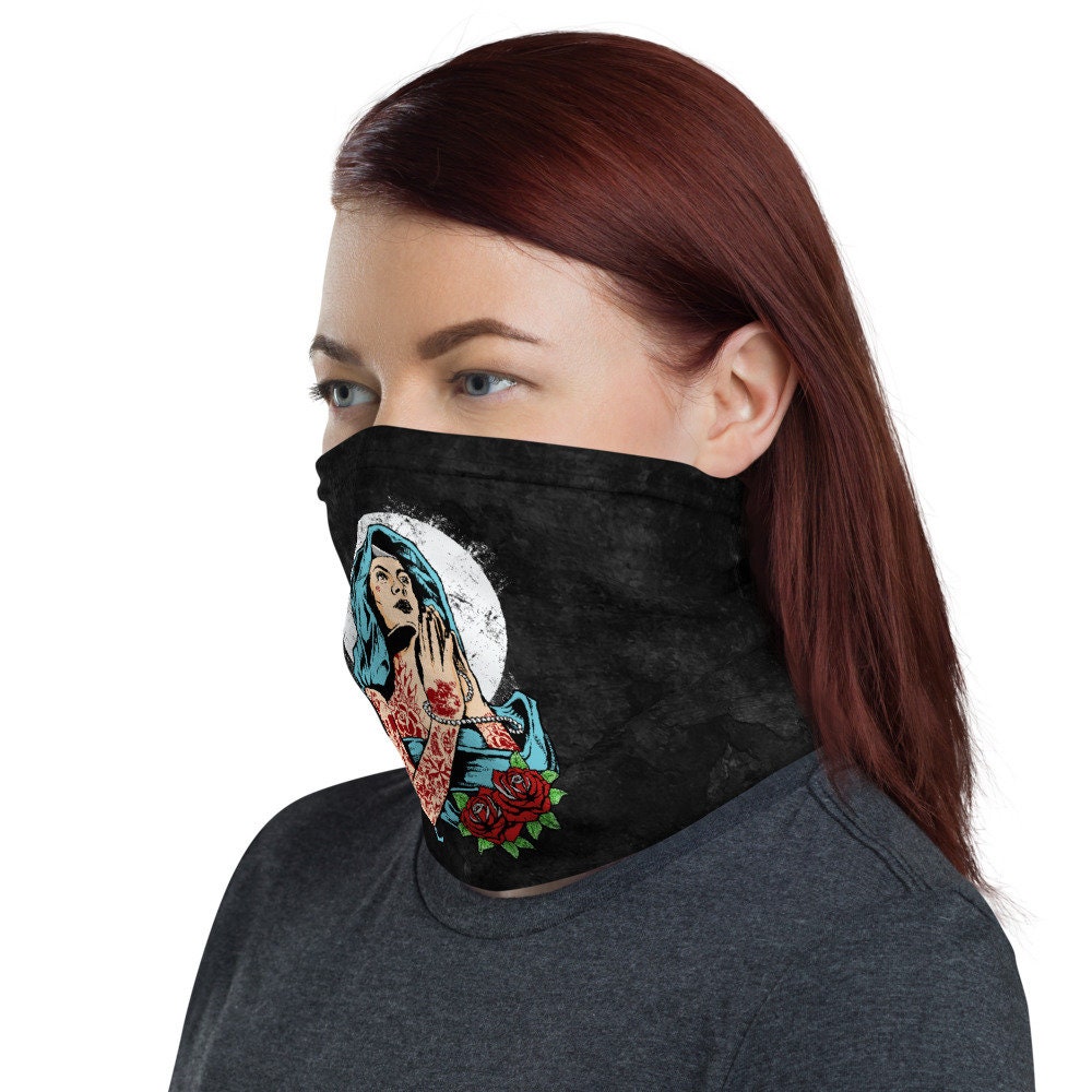 Virgin Mary With Tattoo's Washable Face Mask Neck Gaiter - Etsy
