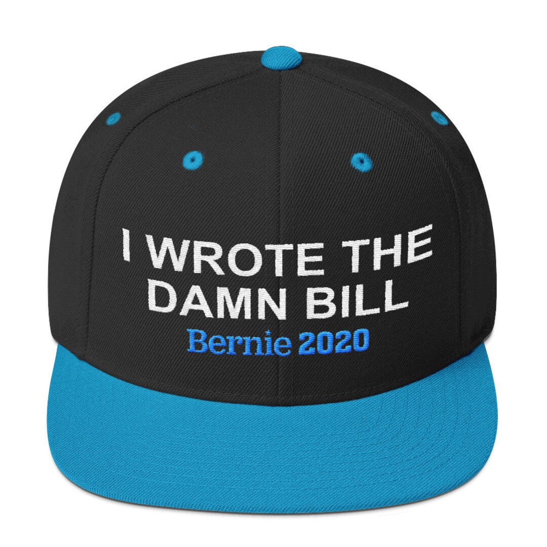 I Wrote the Damn Bill Bernie 2020 Snapback Hat Embroidered Bernie ...