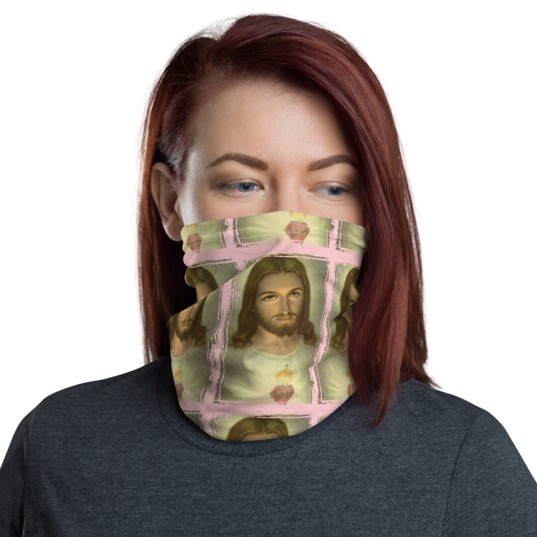 Jesus Face Washable Face Mask Neck Gaiter - Etsy