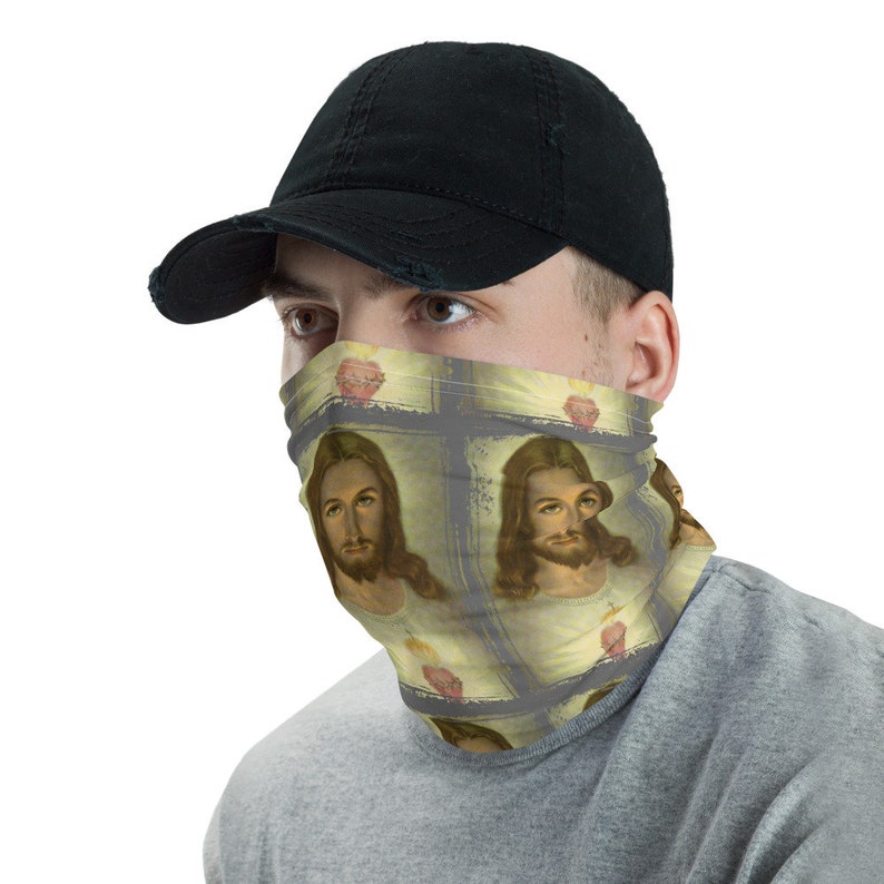 Jesus Face Washable Face Mask Neck Gaiter - Etsy