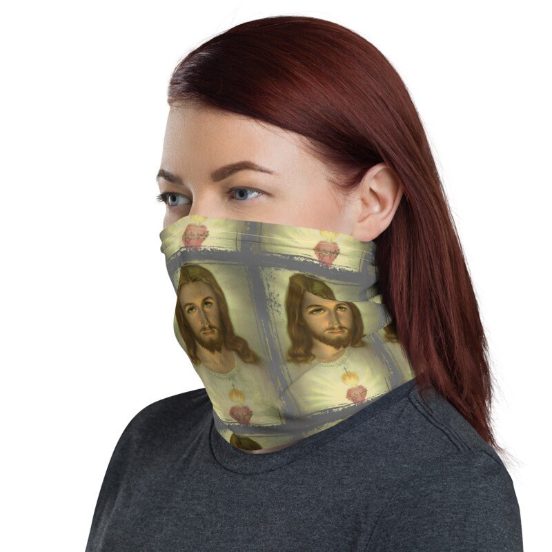 Jesus Face Washable Face Mask Neck Gaiter - Etsy