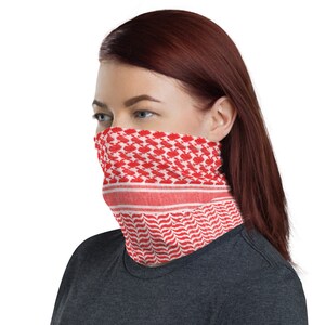 Keffiyeh Palestinian Washable Face Mask Neck Gaiter | Arab Scarf ...