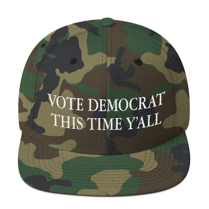 Vote Democrat This Time Y'all Embroidered Snapback Hat - Etsy