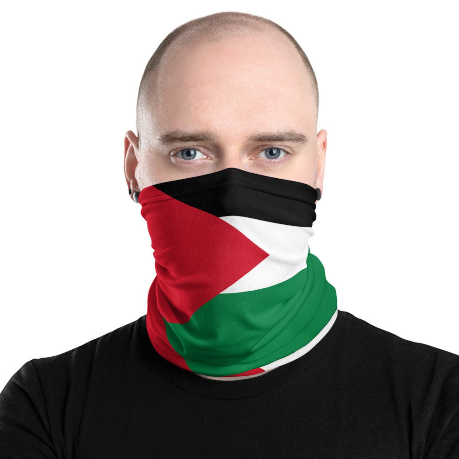 Flag of Palestine Washable Face Mask Neck Gaiter Palestinian | Etsy