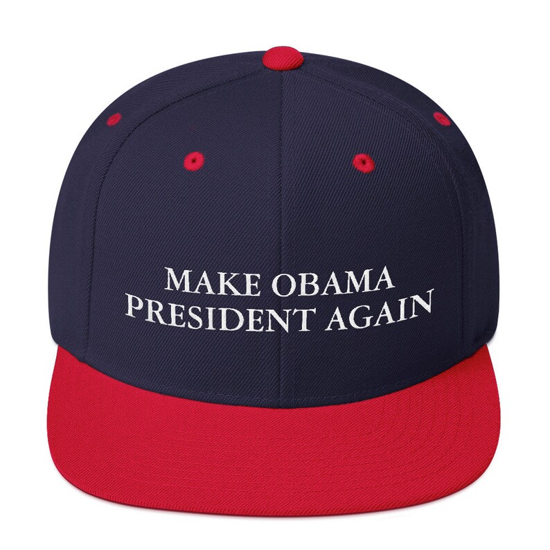 Make Obama President Again Embroidered Snapback Hat Funny | Etsy
