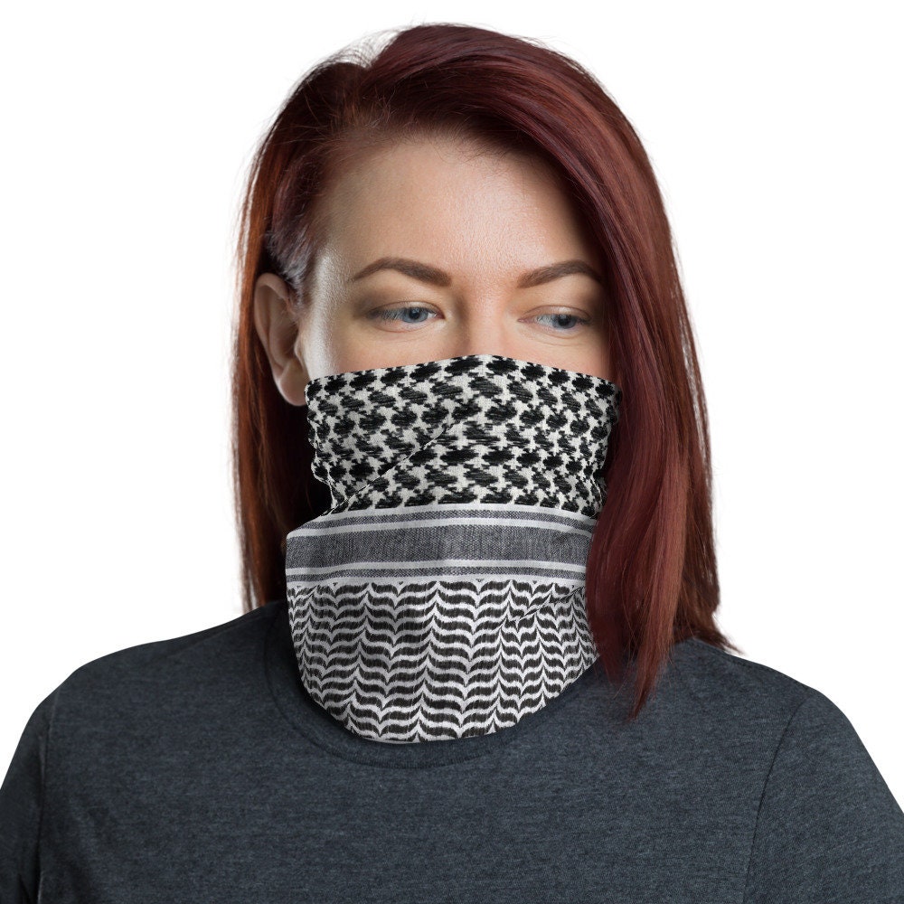 Keffiyeh Palestinian Washable Face Mask Neck Gaiter | Arab Scarf ...
