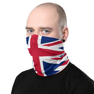 United Kingdom Union Jack Flag Washable Face Mask Neck Gaiter | UK ...