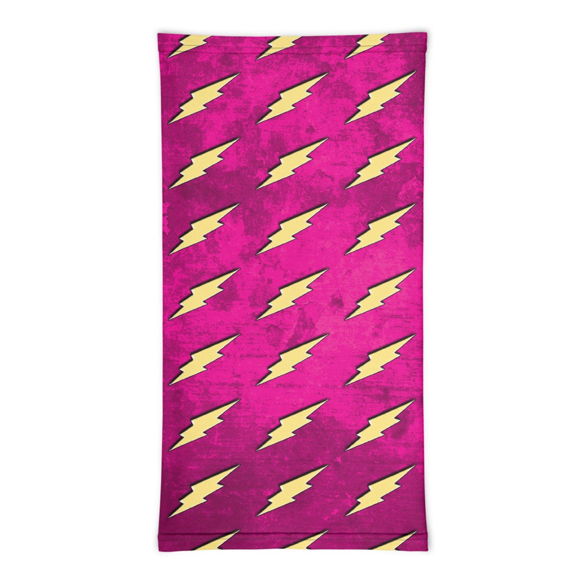 Lightning Bolt Washable Face Mask Neck Gaiter | Hot Pink & Gold - Etsy