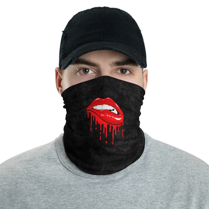 Sexy Red Lips Washable Face Mask Neck Gaiter | Etsy