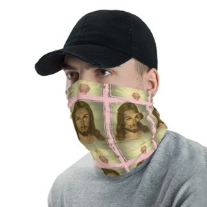 Jesus Face Washable Face Mask Neck Gaiter - Etsy