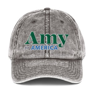 Amy for America Embroidered Vintage Cotton Twill Cap Hat | Amy ...