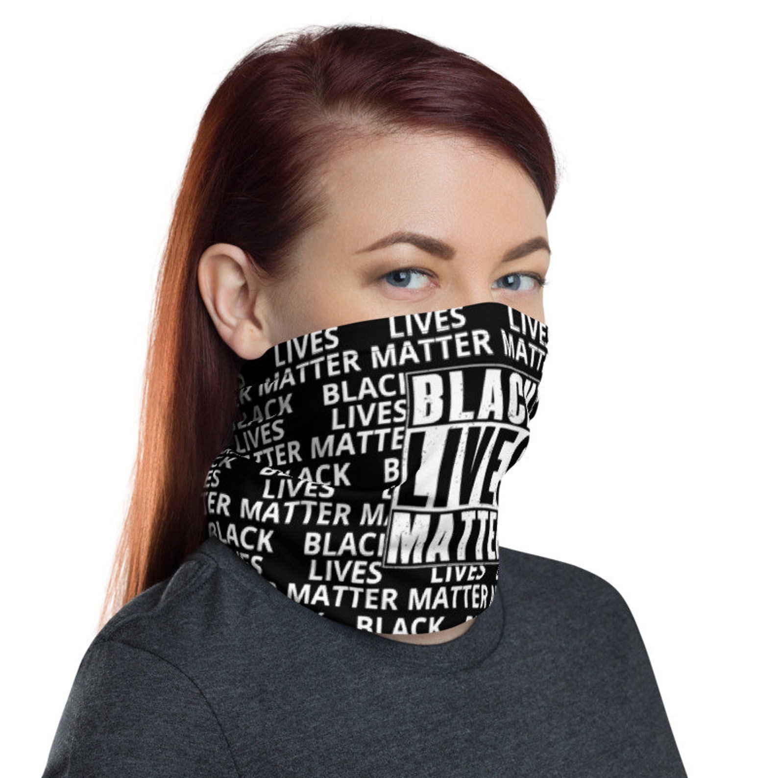 Black Lives Matter Washable Face Mask Neck Gaiter | Background Pattern ...