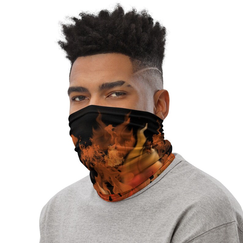Fire Flames Washable Face Mask Neck Gaiter Fireman Hotrod - Etsy