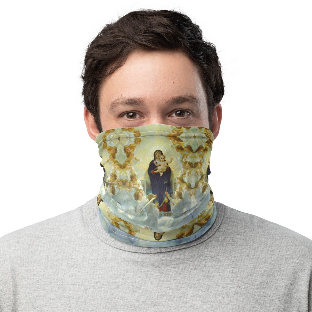 Holy Mary Bouguereau the Virgin With Angels Washable Face Mask Neck ...