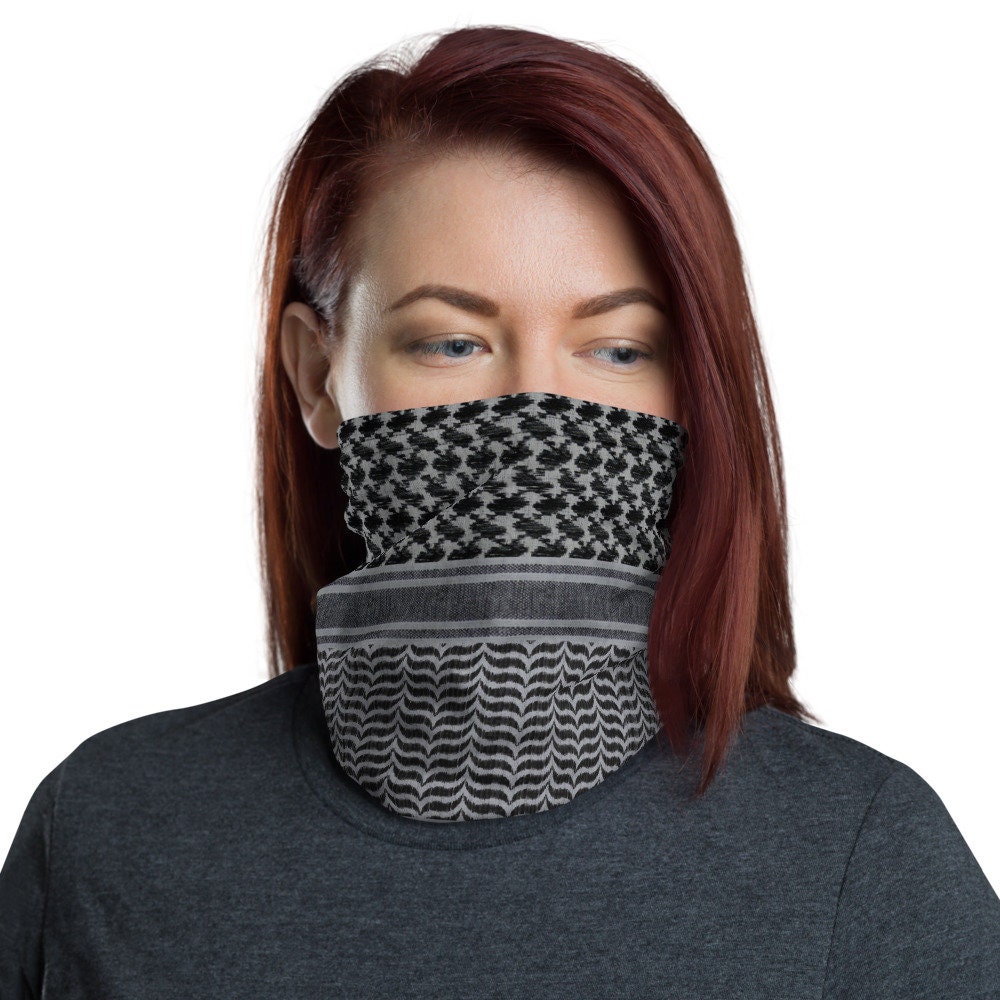 Keffiyeh Palestinian Washable Face Mask Neck Gaiter | Arab Scarf ...