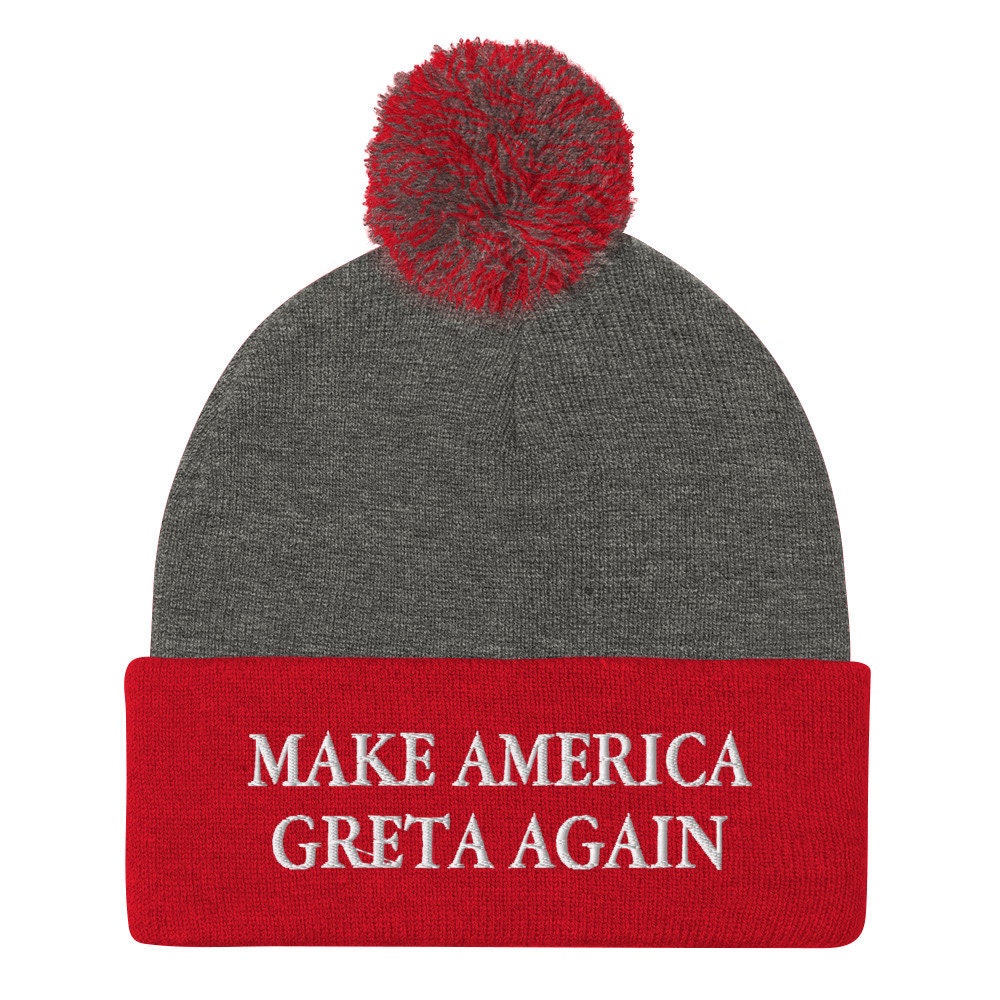 Make America GRETA Again Embroidered Pom-Pom Beanie Climate | Etsy
