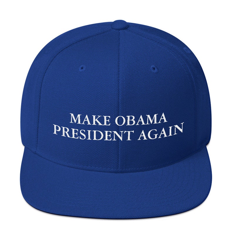 Make Obama President Again Embroidered Snapback Hat Funny | Etsy