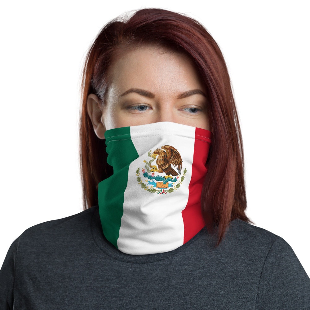 Flag of Mexico Washable Face Mask Neck Gaiter Mexican Flag | Etsy