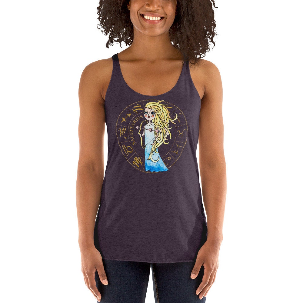 Sagittarius Zodiac Sign Tank - Women's Racerback Tank - Adult - XS - XL ...