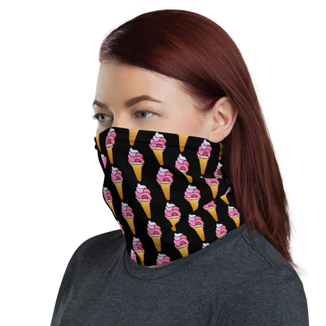 Ice Cream Cone Washable Face Mask Neck Gaiter - Etsy