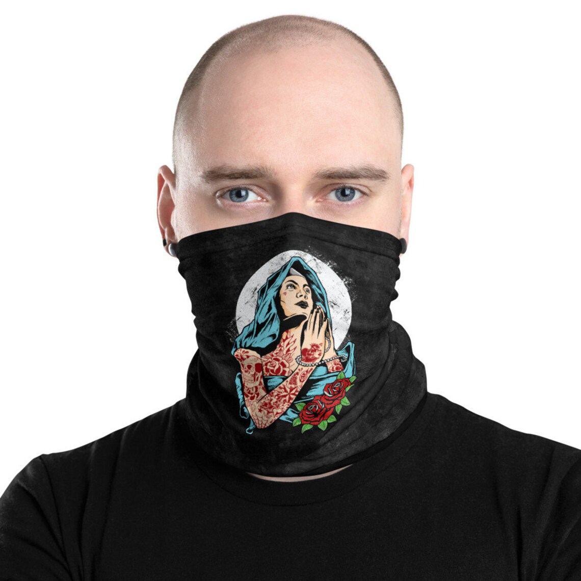 Virgin Mary With Tattoo's Washable Face Mask Neck Gaiter - Etsy