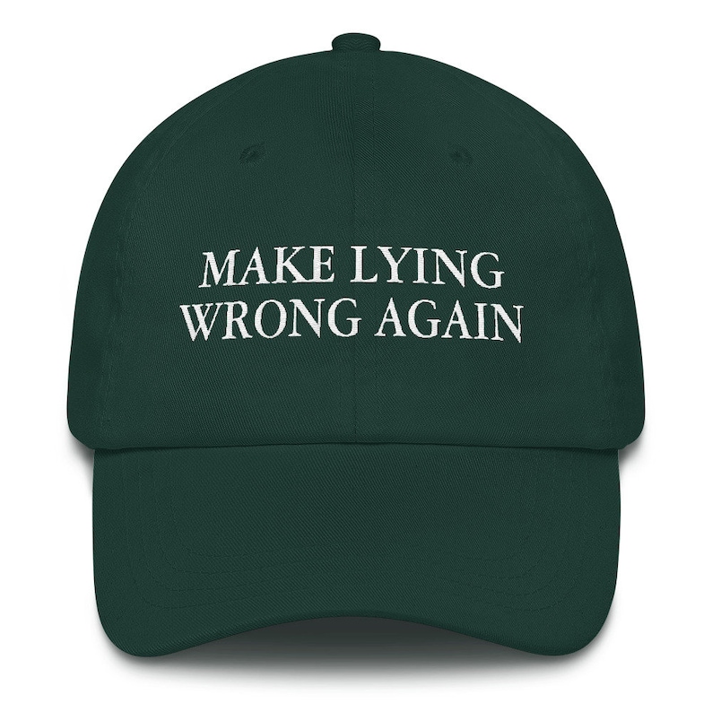 Make Lying Wrong Again Embroidered Dad Hat Funny Maga Trump - Etsy