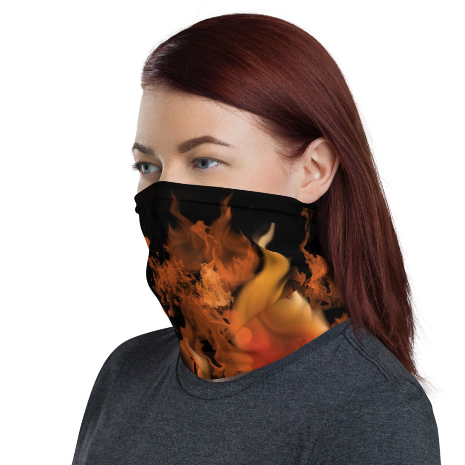 Fire Flames Washable Face Mask Neck Gaiter Fireman Hotrod - Etsy