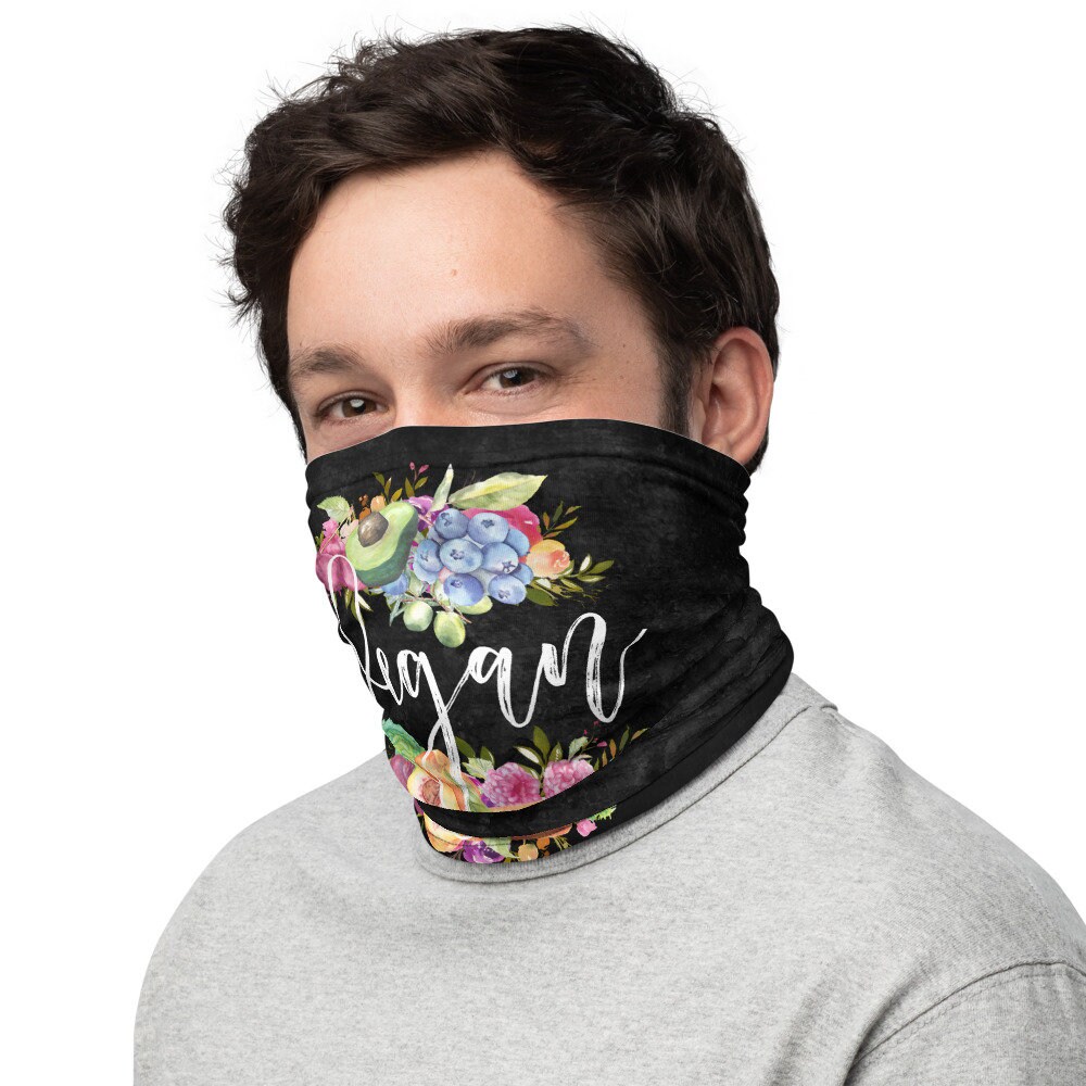 Vegan Washable Face Mask Neck Gaiter | Vegetarian Ethical Human - Etsy