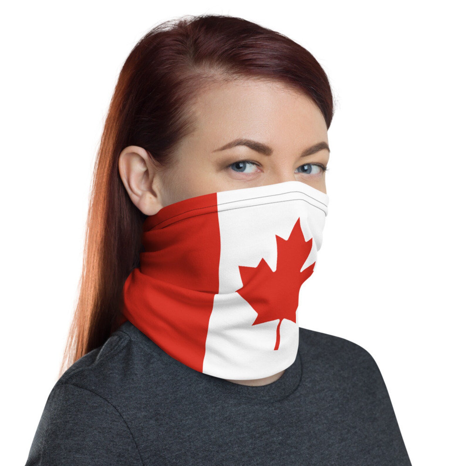 Flag of Canada Washable Face Mask Neck Gaiter Canadian Maple Leaf - Etsy