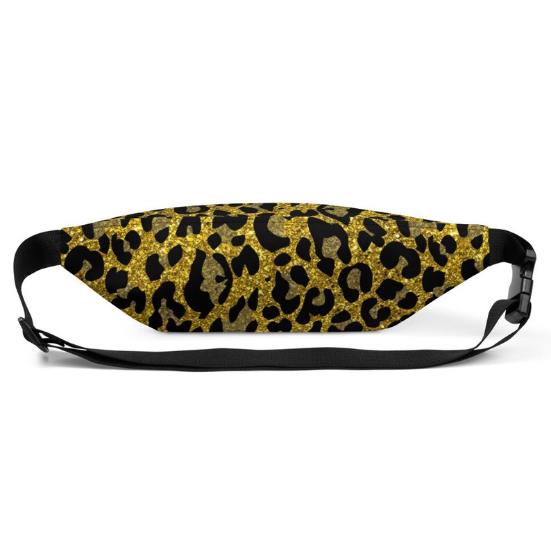 Leopard Gold Glitter Fanny Pack this is a Printed Design. - Etsy