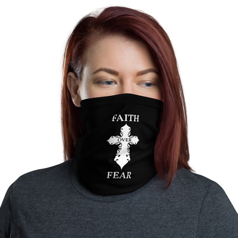 Faith Over Fear Washable Face Mask Neck Gaiter - Etsy