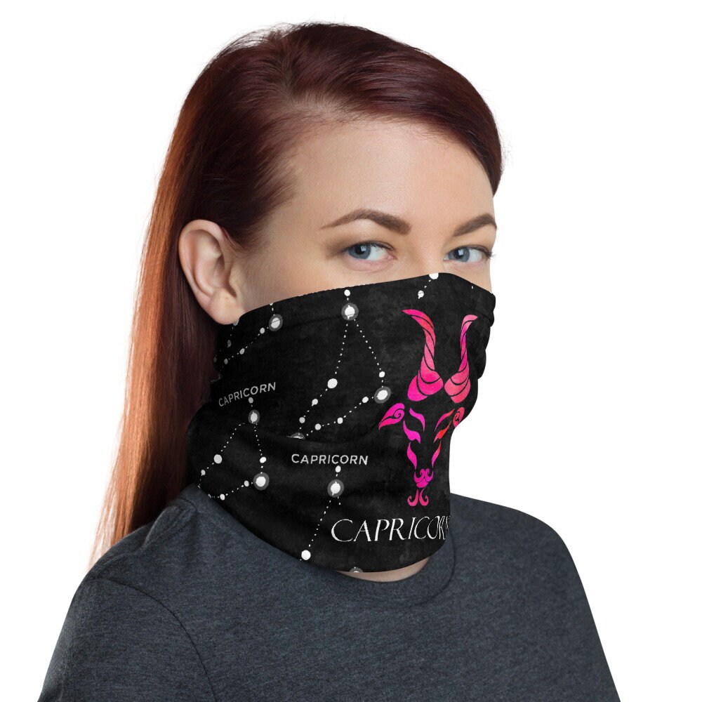 Capricorn Zodiac Sign Washable Face Mask Neck Gaiter - Etsy