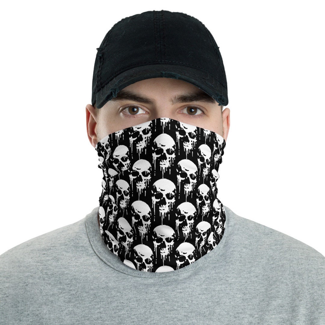Melting Skulls Washable Face Mask Neck Gaiter - Etsy