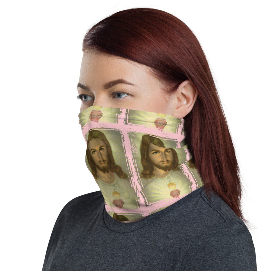 Jesus Face Washable Face Mask Neck Gaiter - Etsy