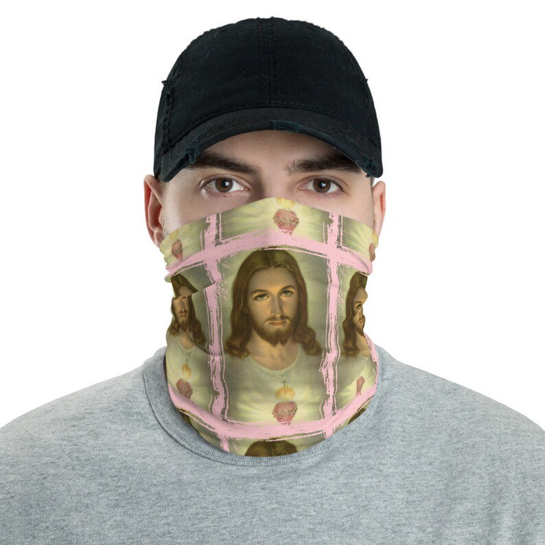 Jesus Face Washable Face Mask Neck Gaiter - Etsy