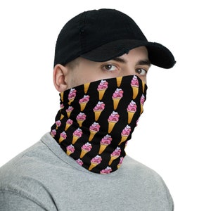 Ice Cream Cone Washable Face Mask Neck Gaiter - Etsy