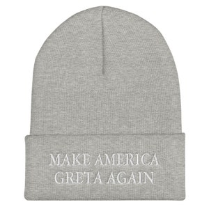 Make America GRETA Again Embroidered Cuffed Beanie | Climate Change Hat ...